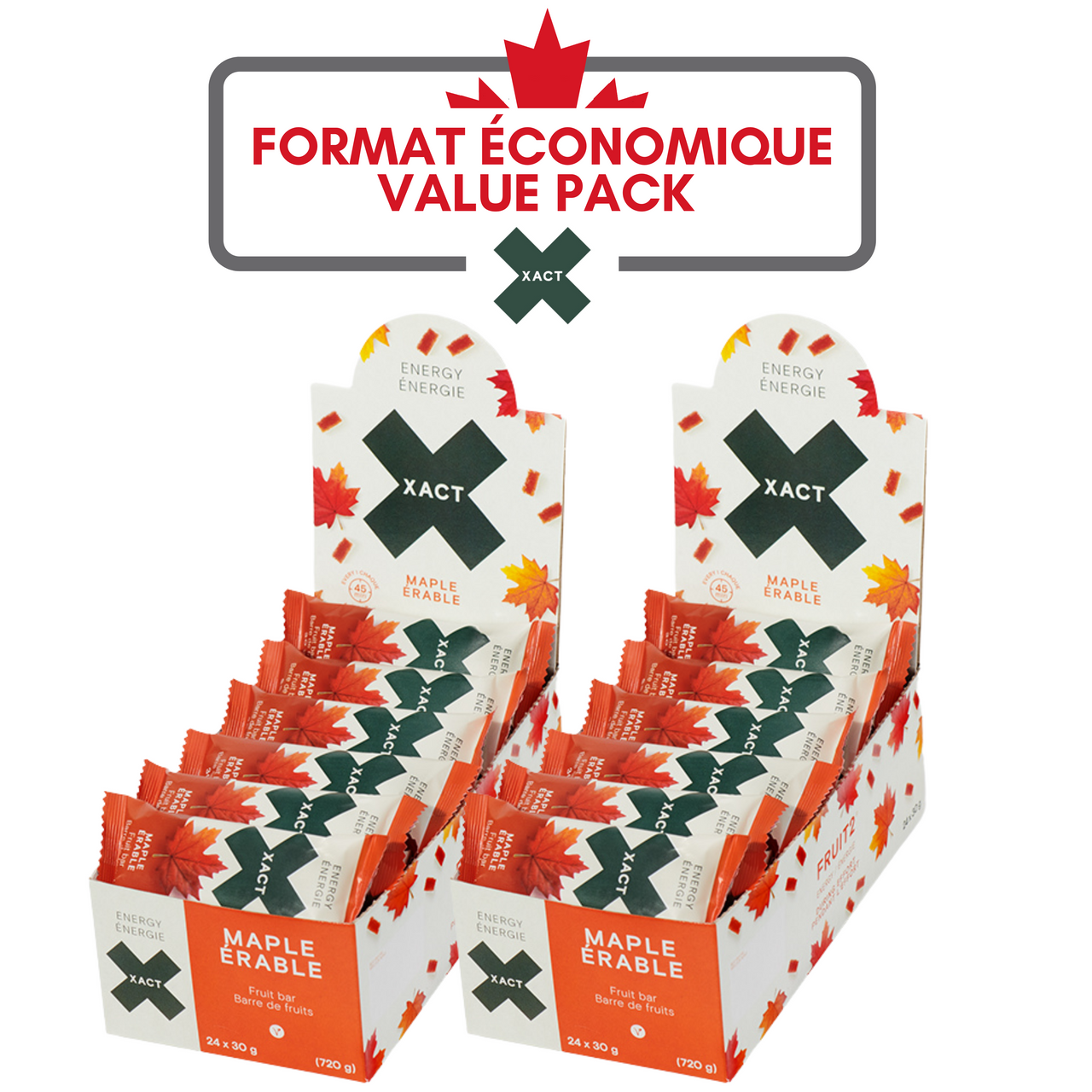 XACT Nutrition Energy Fruit Bars (Box of 24)